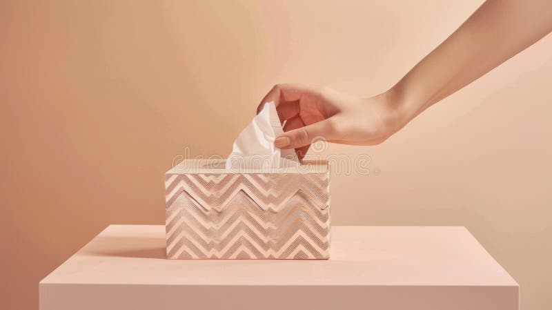 The Hand with Tissue Box.AI Generated Image Stock Photo - Image of ...