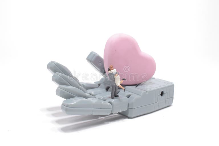 A Hand of Puppet with Heart Shaped Paper Isolated on White Stock Photo ...