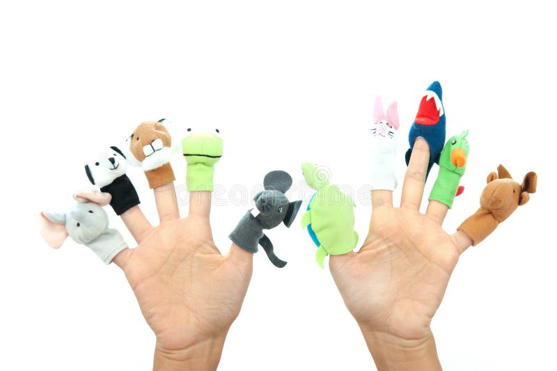 Hand with animal puppets stock image. Image of finger - 12306001