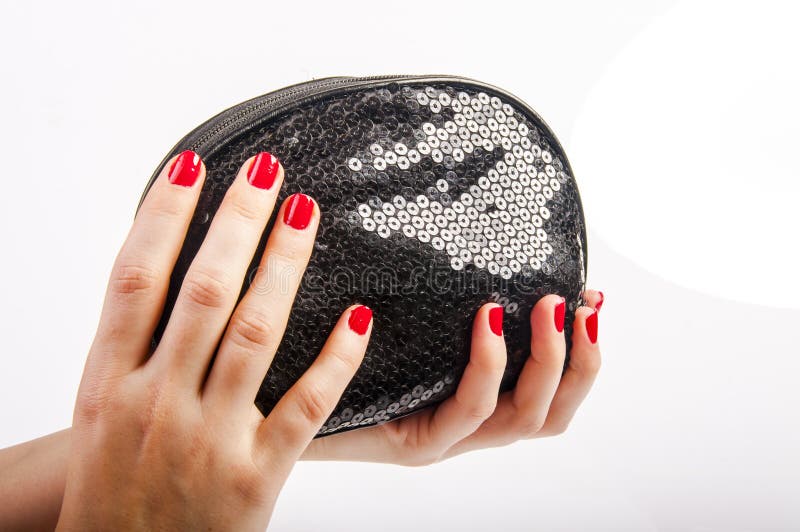 Hand and purse stock photo. Image of material, female - 35339376
