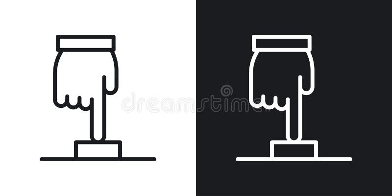 Hand Push Button Icon Set. Press from Hand Doorbel Vector Symbol in a ... Hand Push Button Icon Set. Press from Hand Doorbel Vector Symbol in a ...