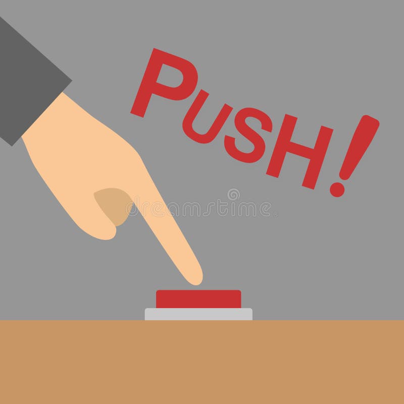 Hand push stock vector. Illustration of vector, switch - 45868281