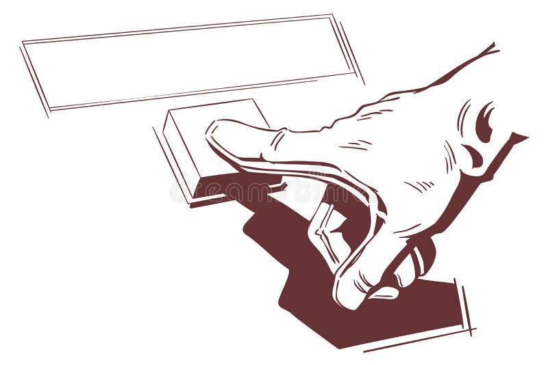 Hand Pushes Button. Stock Illustration. Stock Vector - Illustration of ... Hand Pushes Button. Stock Illustration. Stock Vector - Illustration of ...