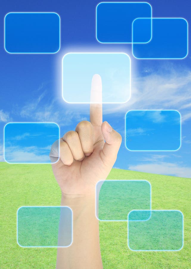 Hand pushing stock image. Image of associate, grass, business - 20451869