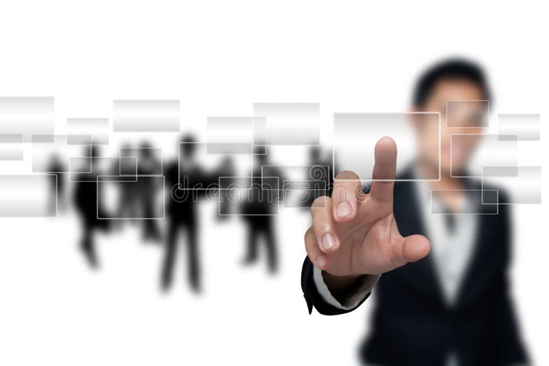 Hand pushing. stock image. Image of metaphor, choose - 23325303