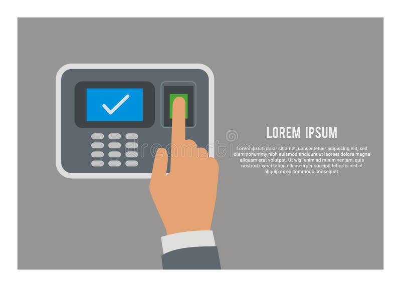 Attendance Machine Icon on White Background. Time Attendance Machine ...