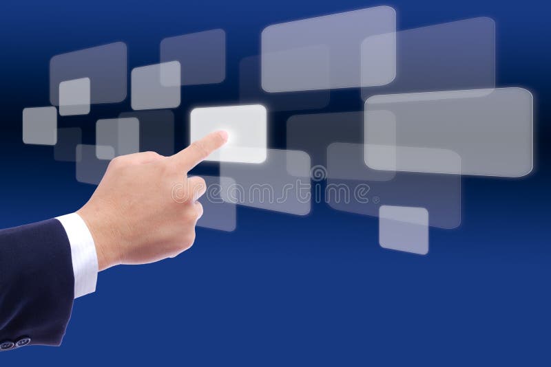 Hand Pushing a Fast Forward Button Stock Photo - Image of button ...