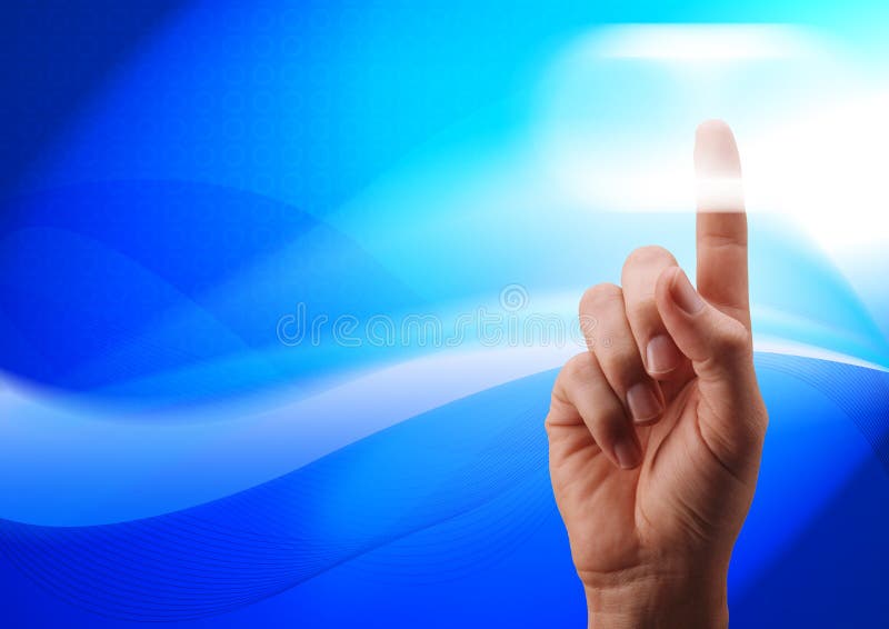 Hand pushing a button stock illustration. Illustration of freedom - 2544567