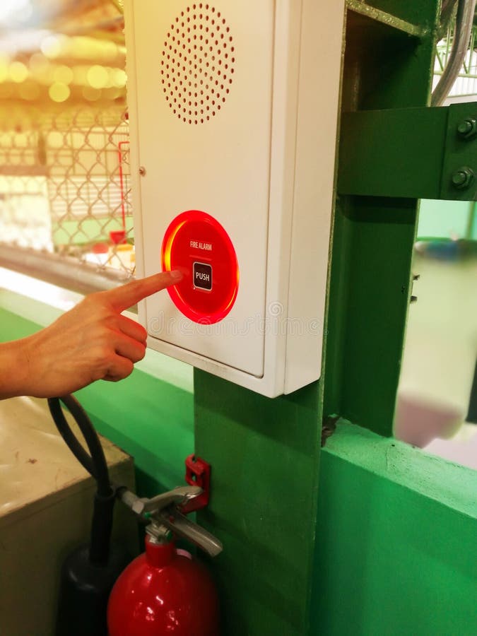 Fireman Switch or Fire Alarm or Bell Warning Equipment.in the Building ...