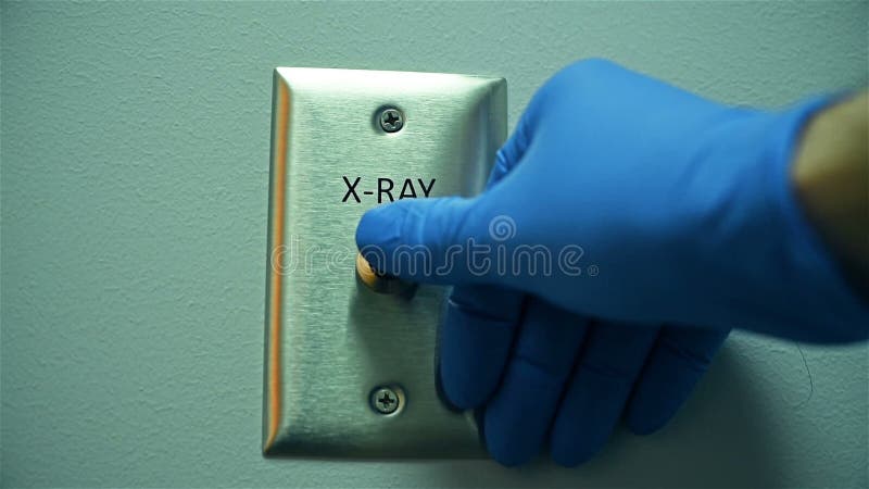 Hand Pushing X-ray Button stock video. Video of operating - 92011929