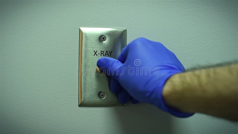 Hand Pushing X-ray Button stock video. Video of operating - 92011929