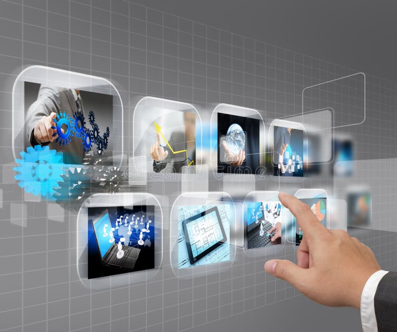 Touch virtual graph,chart stock photo. Image of increase - 24444670