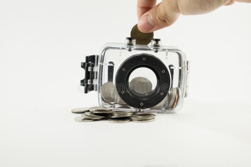 Hand Put Coin Saving in Safe Box Stock Image - Image of saving, save ...