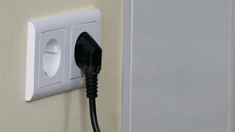 Hand Put Plug into Electricity Socket Stock Video - Video of ...