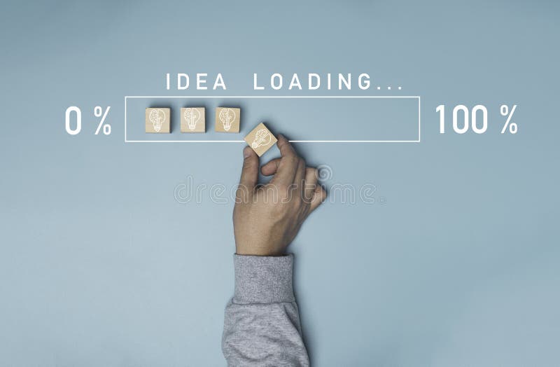 Hand Putting Drawing of Brain and Lightbulb Which Print Screen on ...