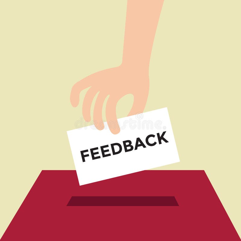 Hand Putting Feedback Paper in the Box Stock Vector - Illustration of ...