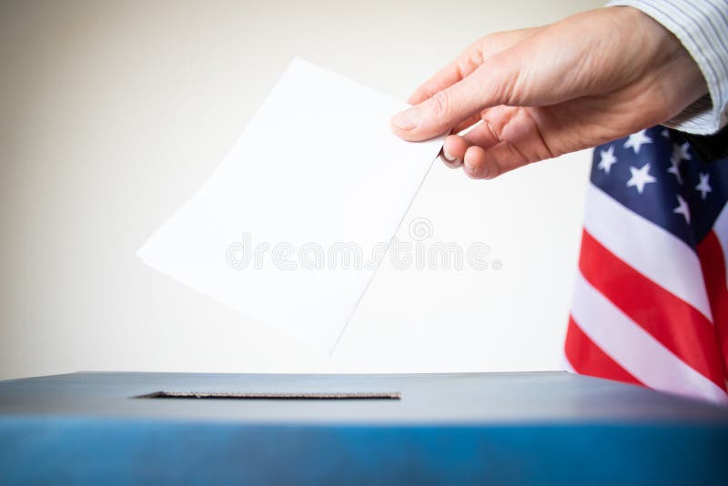 Hand Putting Vote in Ballot USA Elections Stock Photo - Image of party ...