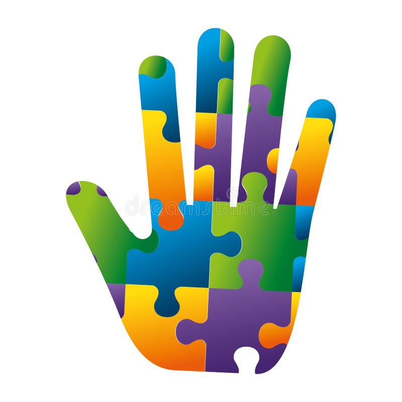 Hand with Puzzle Attached Solution Stock Vector - Illustration of ...