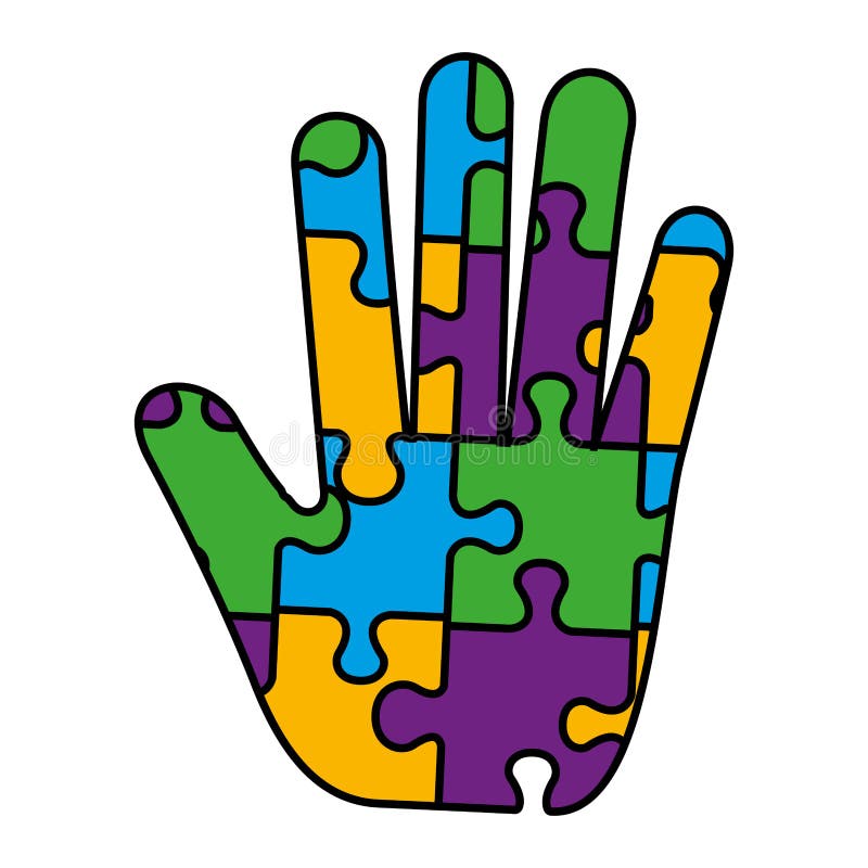 Hand with Puzzle Attached Solution Stock Vector - Illustration of ...