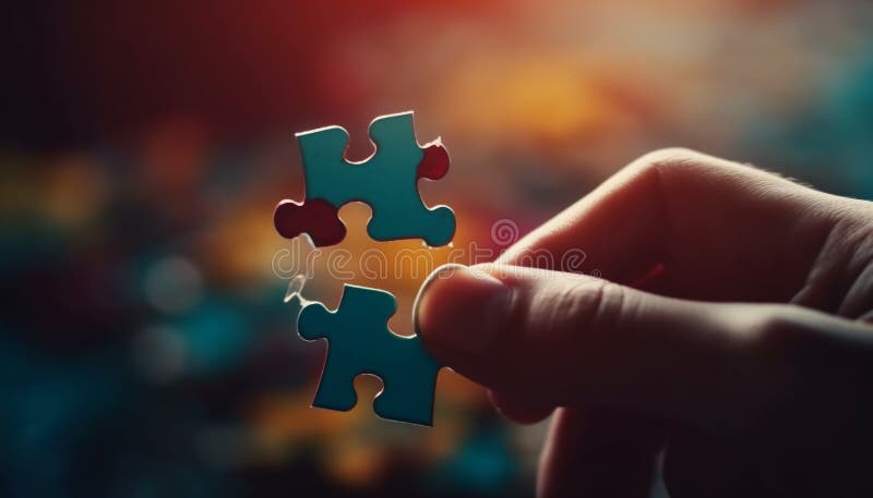 Hand with Puzzle Hand Holding Puzzle Stock Illustration - Illustration ...