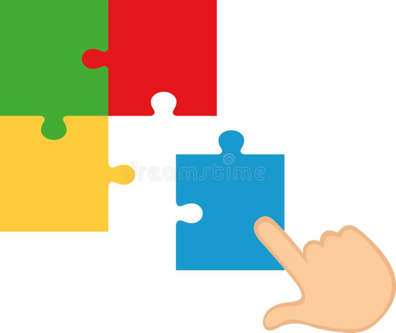 Hand puzzle illustration stock illustration. Illustration of teamwork ...