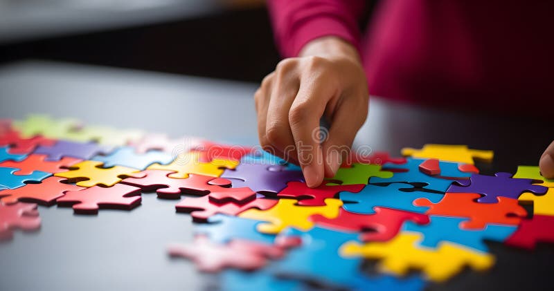 Hand Puzzles, Solving Jigsaw Puzzle, Assembling Jigsaw Puzzle, Stock ...