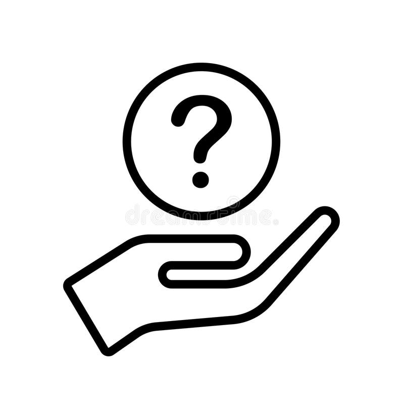 Hand Take Care Question Icon Stock Vector - Illustration of abstract ...