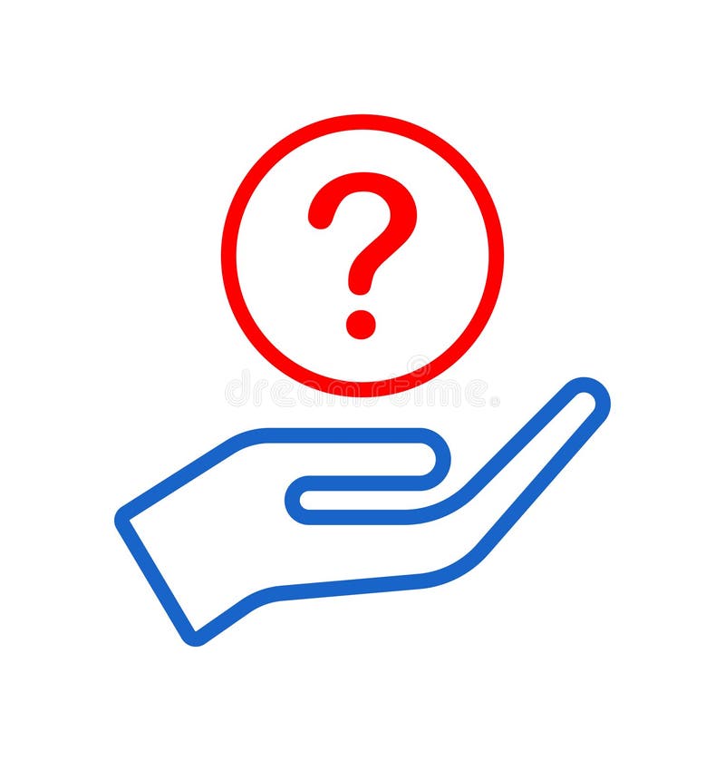 Hand Giving Question Icon Logo Stock Vector - Illustration of care ...
