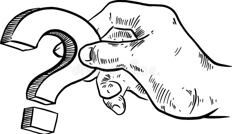 Hand, Question, Hand Draw Line Vector Illustration Stock Vector ...