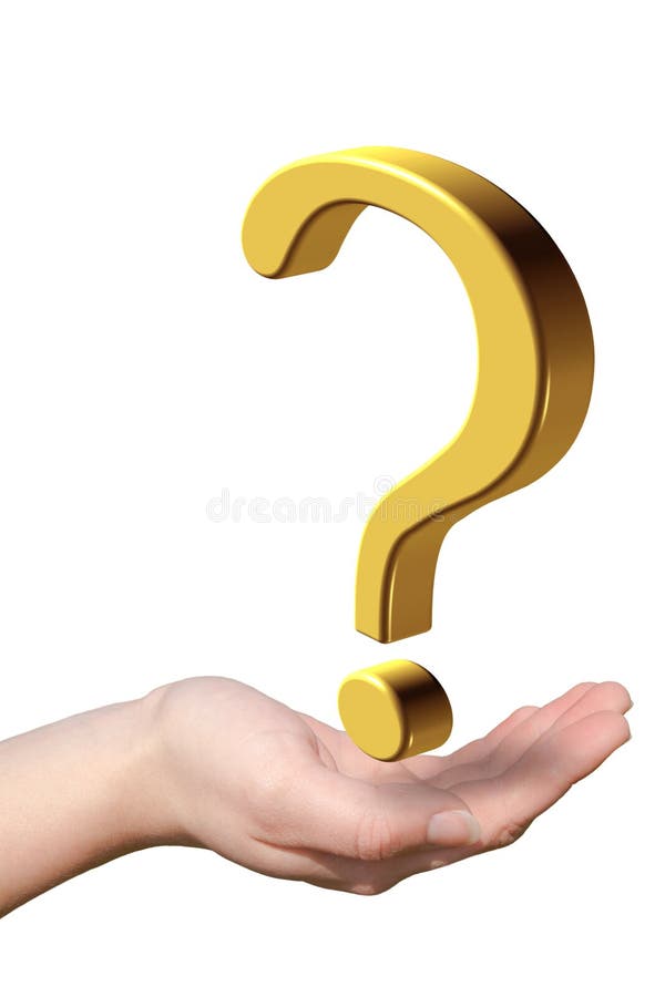 Hand with question mark stock illustration. Illustration of questioning ...