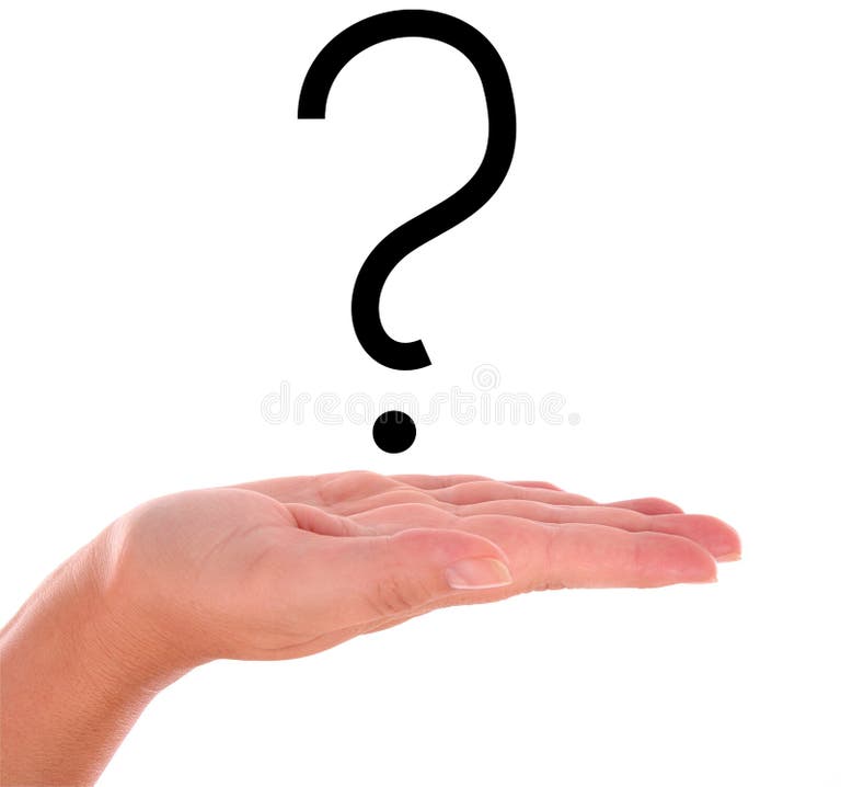 Hand and question mark stock photo. Image of concept, sign - 6863570