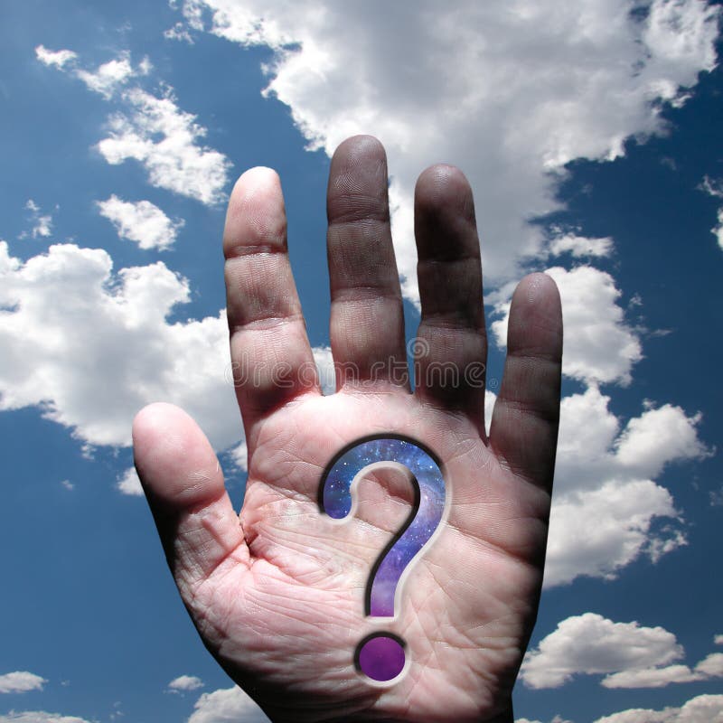 Hand with question mark stock image. Image of mark, interrogation ...