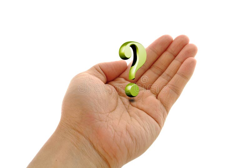 Hand with question mark stock image. Image of underneath - 36109337