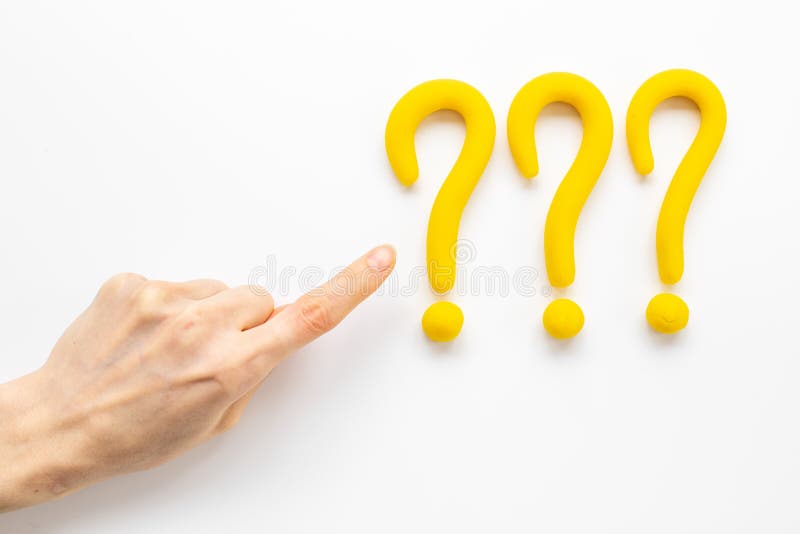 Hand with Question Mark Symbol. FAQ and Help Concept Stock Photo ...