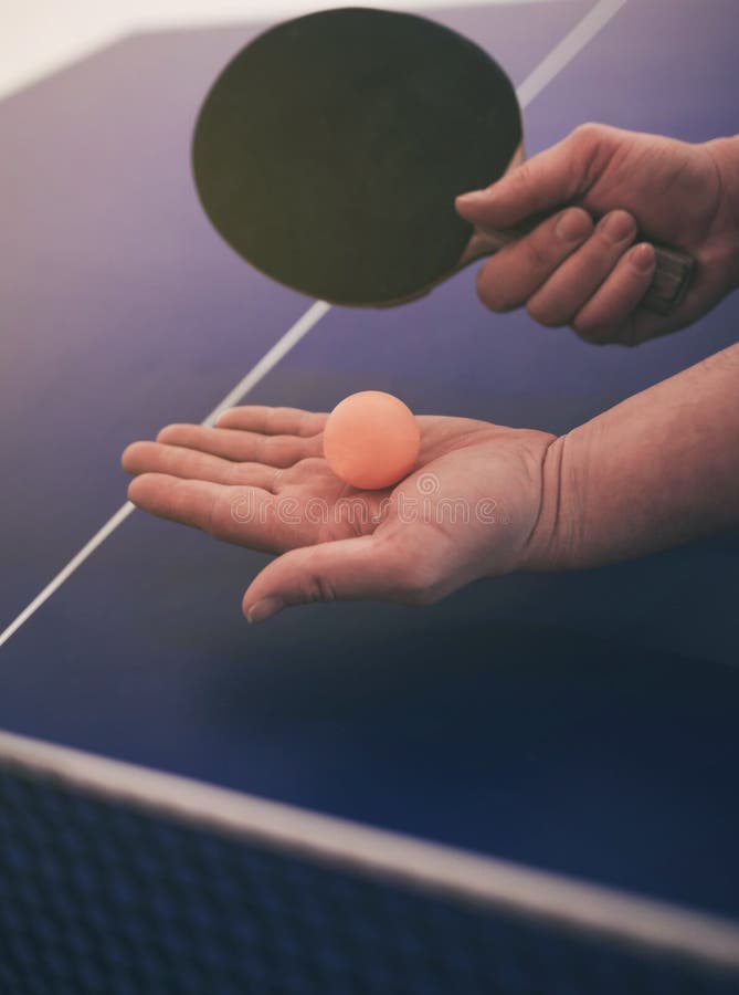 Hand with Racket, Ping Pong Stock Image - Image of blue, play: 174326473