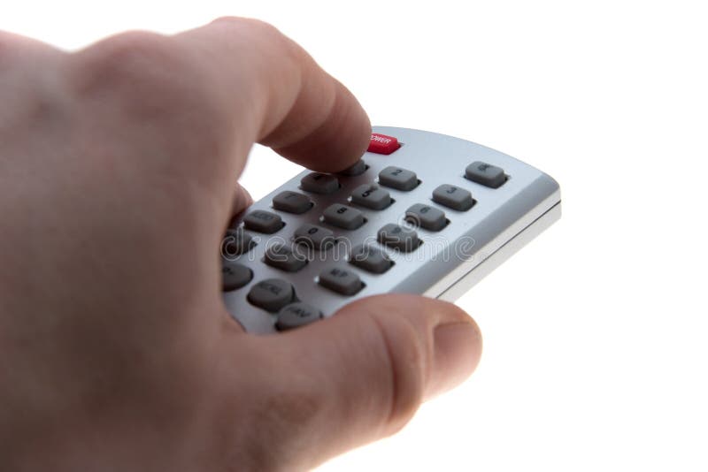 Hand with radio-control stock photo. Image of press, arrow - 8514398