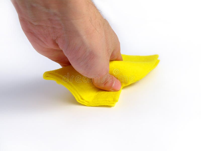 Hand with clean rag stock image. Image of work, kitchen - 18181157