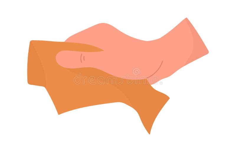 Hand with Rag stock vector. Illustration of equipment - 277952043