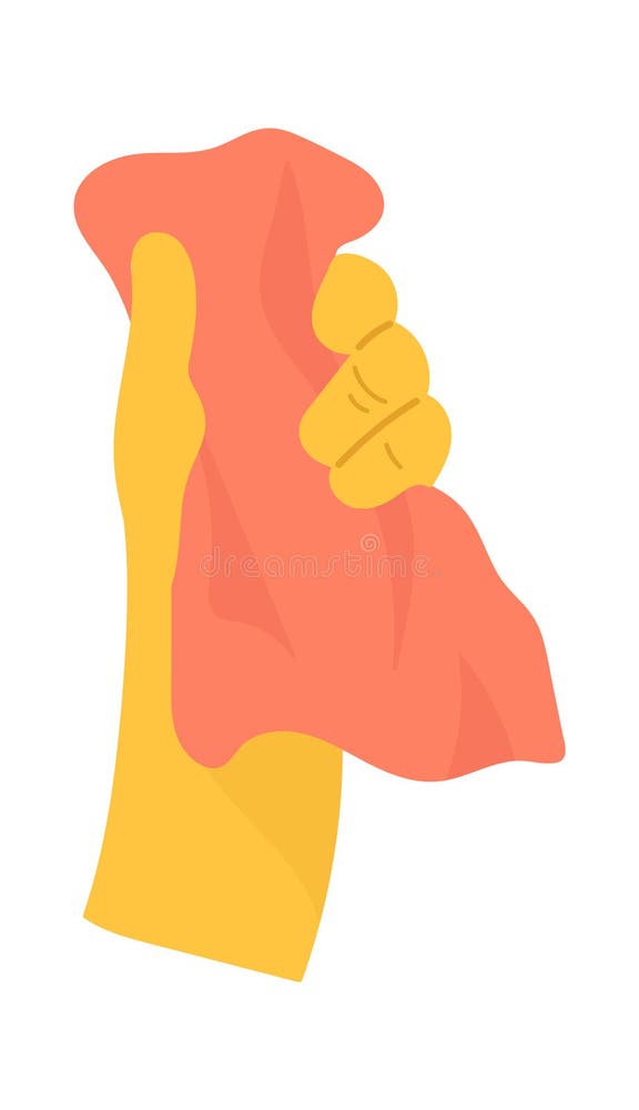 Hand with Rag stock vector. Illustration of clean, isolated - 277952204