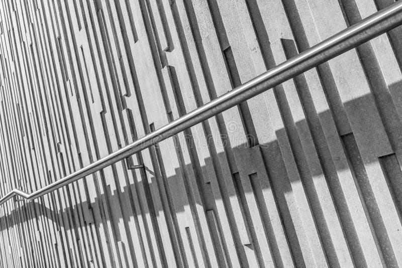 Hand rail casting a shadow stock image. Image of pattern - 195832149