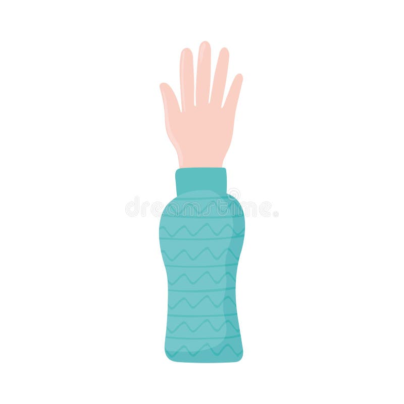 Hand raised icon stock vector. Illustration of human - 226145833