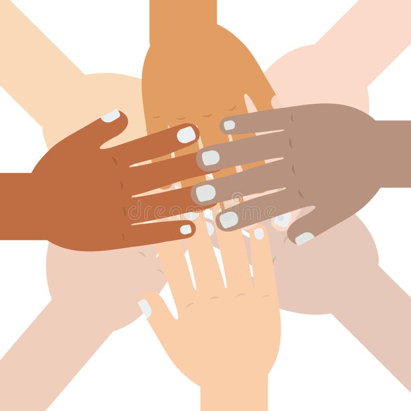 Hands Different Races Stock Illustrations – 616 Hands Different Races ...