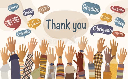 Hand Raised of Multicultural People from Different Continents. Speech ...