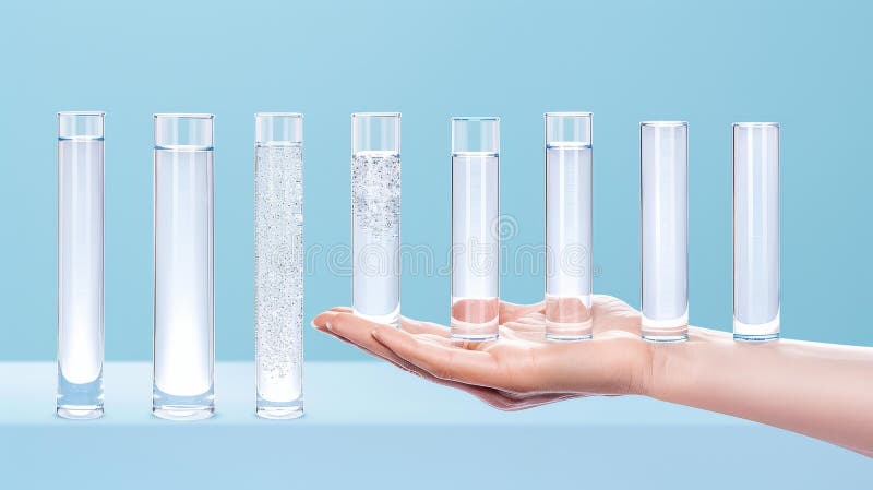 A Hand is Raised, Showcasing Five Equal Light Pillars in a Sleek ...