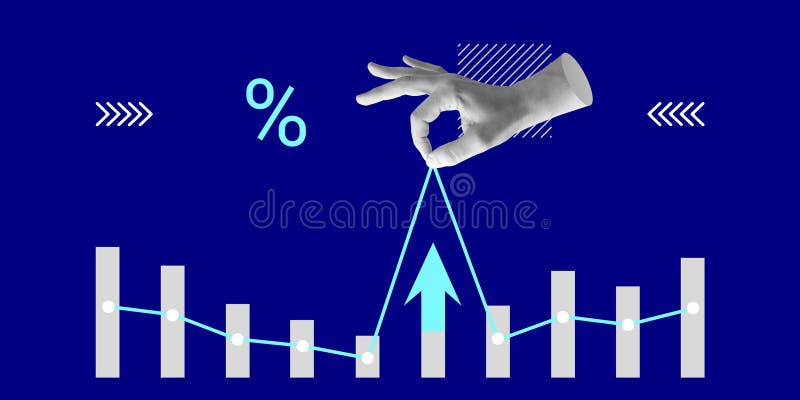 Hand Raises Growth Chart, Symbolizing Success and Progress. Improvement ...