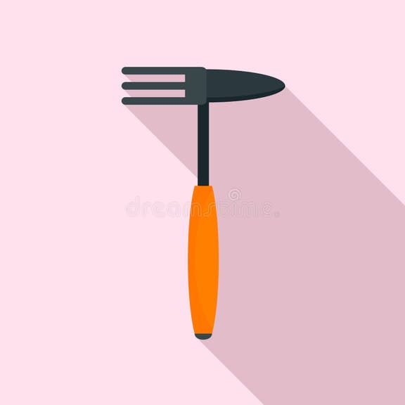 Hand Rake Tool Icon, Flat Style Stock Vector - Illustration of icon ...