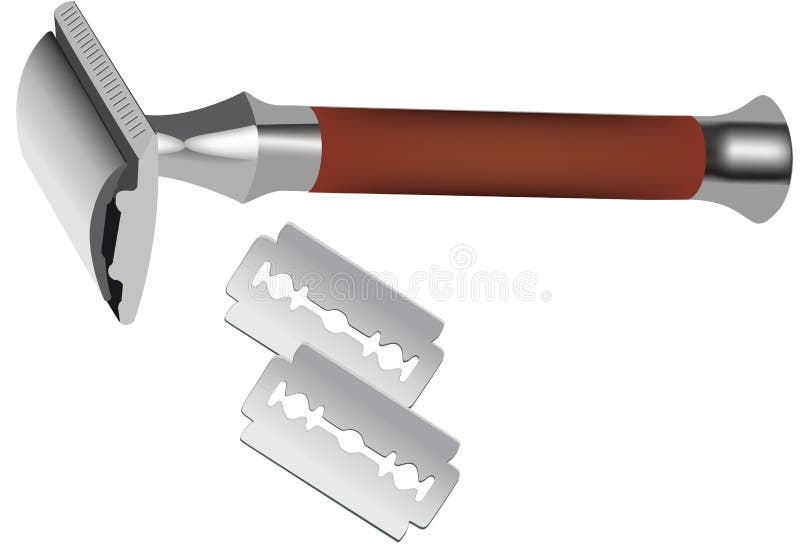 Hand Razor and Razor for Beard Cutting- Stock Vector - Illustration of ...
