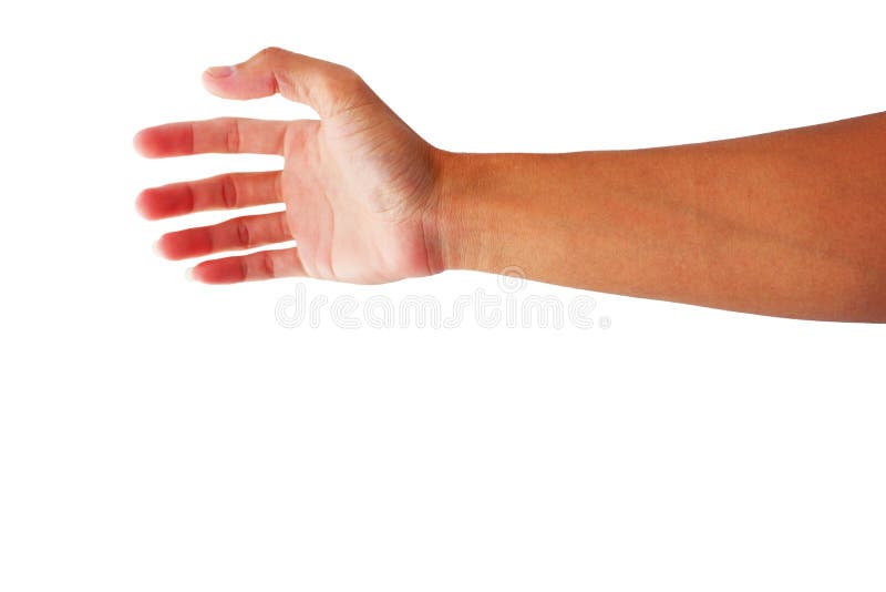 Left Hand Multiple Collection with Reaching Out in Gesture of Man and ...