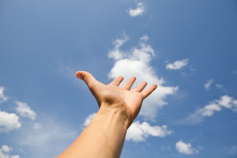 Hand reach for the sky stock photo. Image of lift, future - 16597776