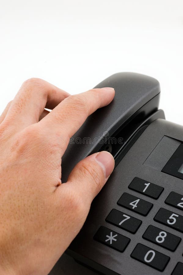 Hand Reaching for Telephone Stock Photo - Image of black, commerce ...